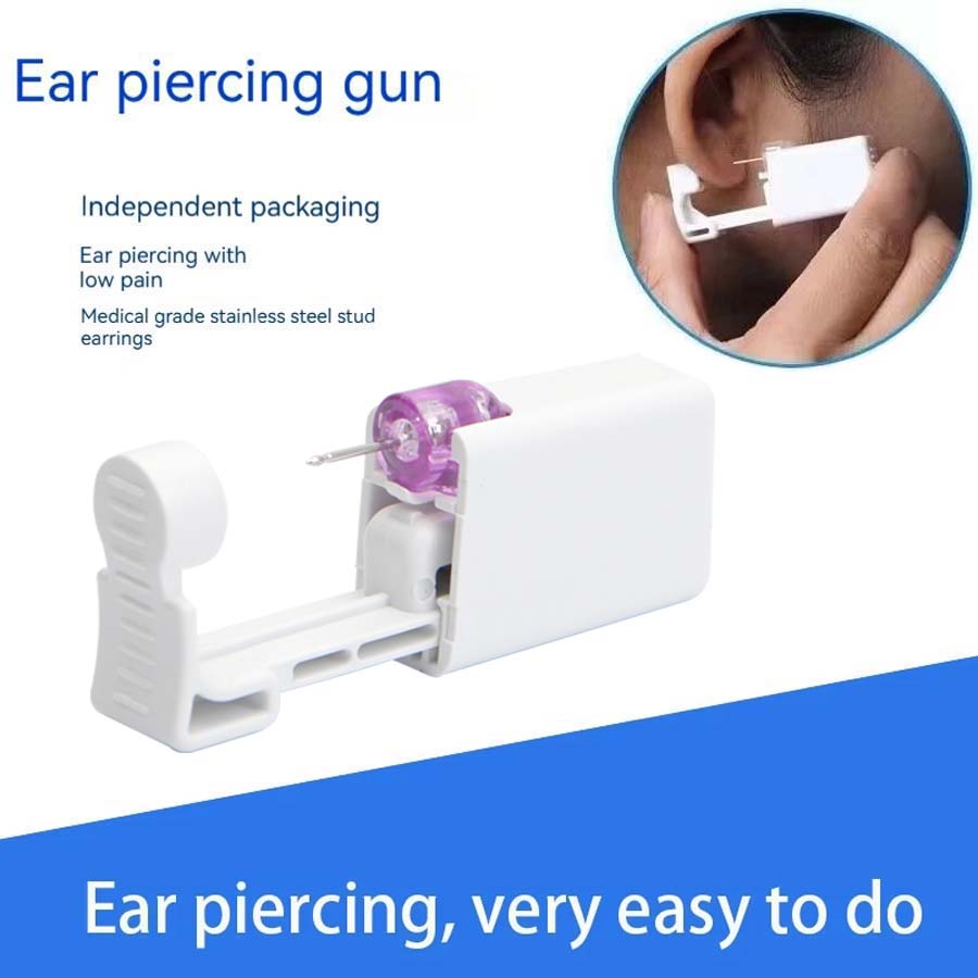 2/4/6/8/10PCS Disposable Ear Piercing Gun Built-in Stud Earrings-For ...