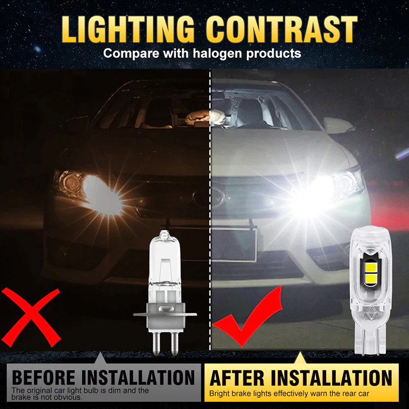 10pcs Blinker Led Signal Light Blinker For Motorcycle T10 Led Bulb ...