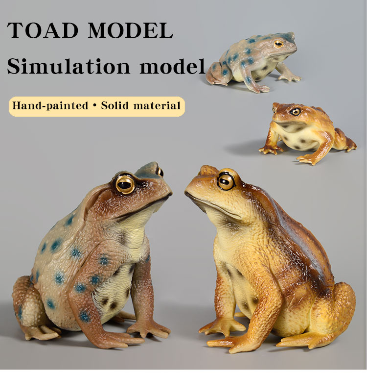 Realistic Toad Frog Figure Plastic Hand Painted Wild Animal Insects ...