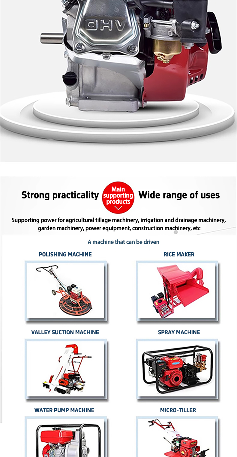 Gas Engine 4-Stroke 7.5HP High Speed Air Cooled Gasoline Engine Power ...