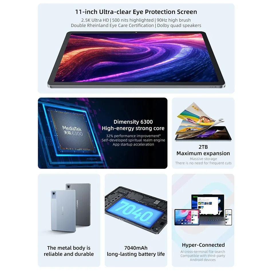 【New】Lenovo Xiaoxin Pad 11 2025 11 inch 2.5K Dimensity 6300 Tablet ...