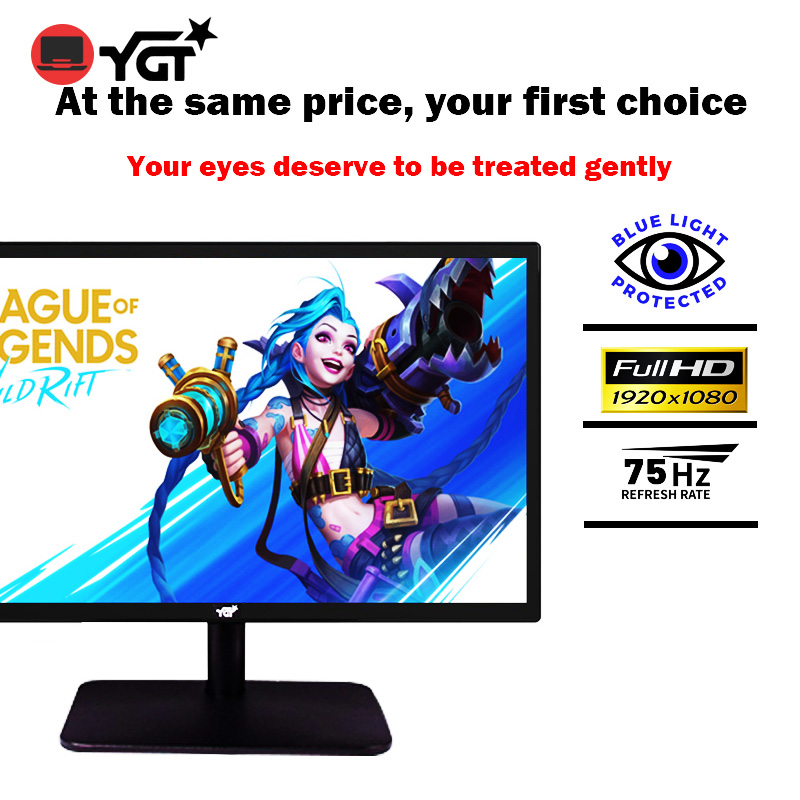 YGT 19/20/21/24/27 Inch Led Monitor FHD 1080P 60HZ/75HZ Desktop ...
