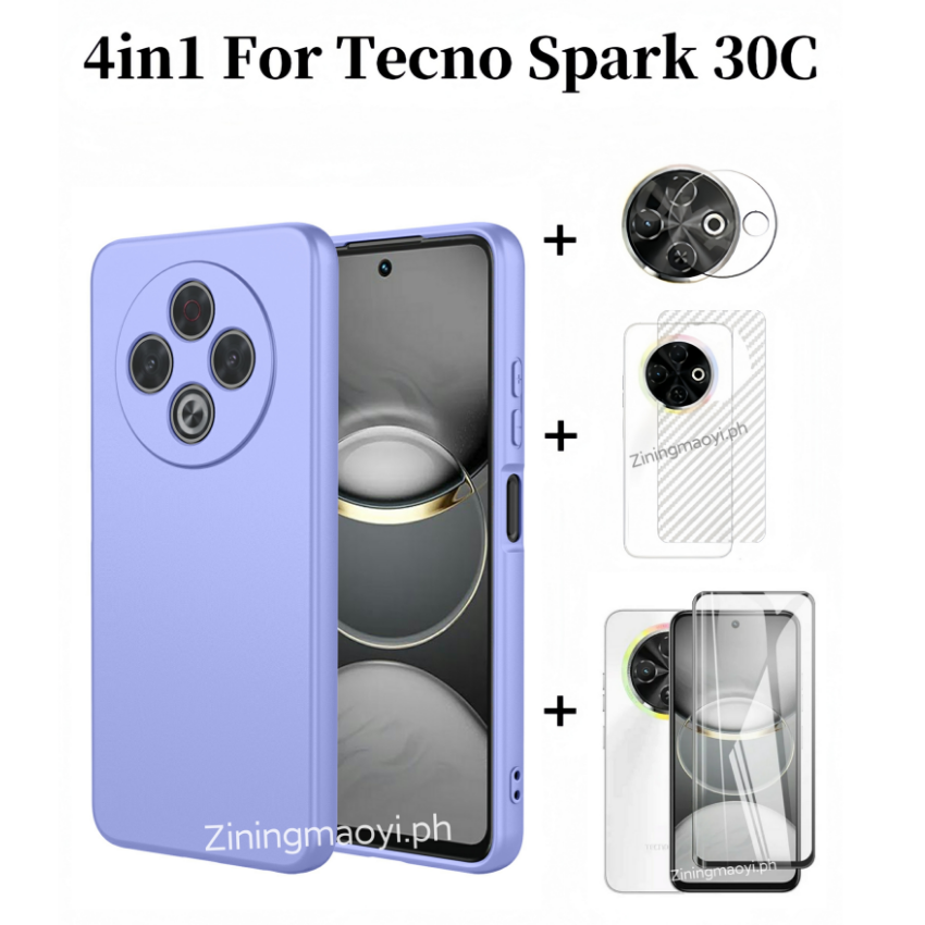 4in1 For Tecno Spark 30C imitation raw liquid silicone mobile phone ...