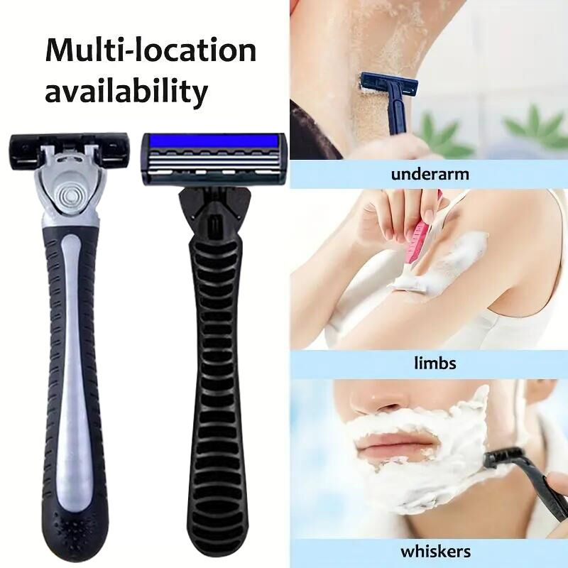 Blue Razor Manual Shaver, 3-layer Classic Safety Razor for Beard and ...