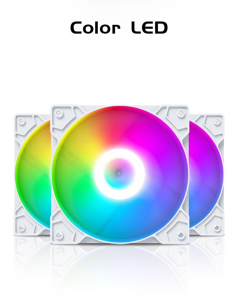 120MM RGB Case Fan Blue/Red LED Case Fan 4Pin For PC Case Desktop ...