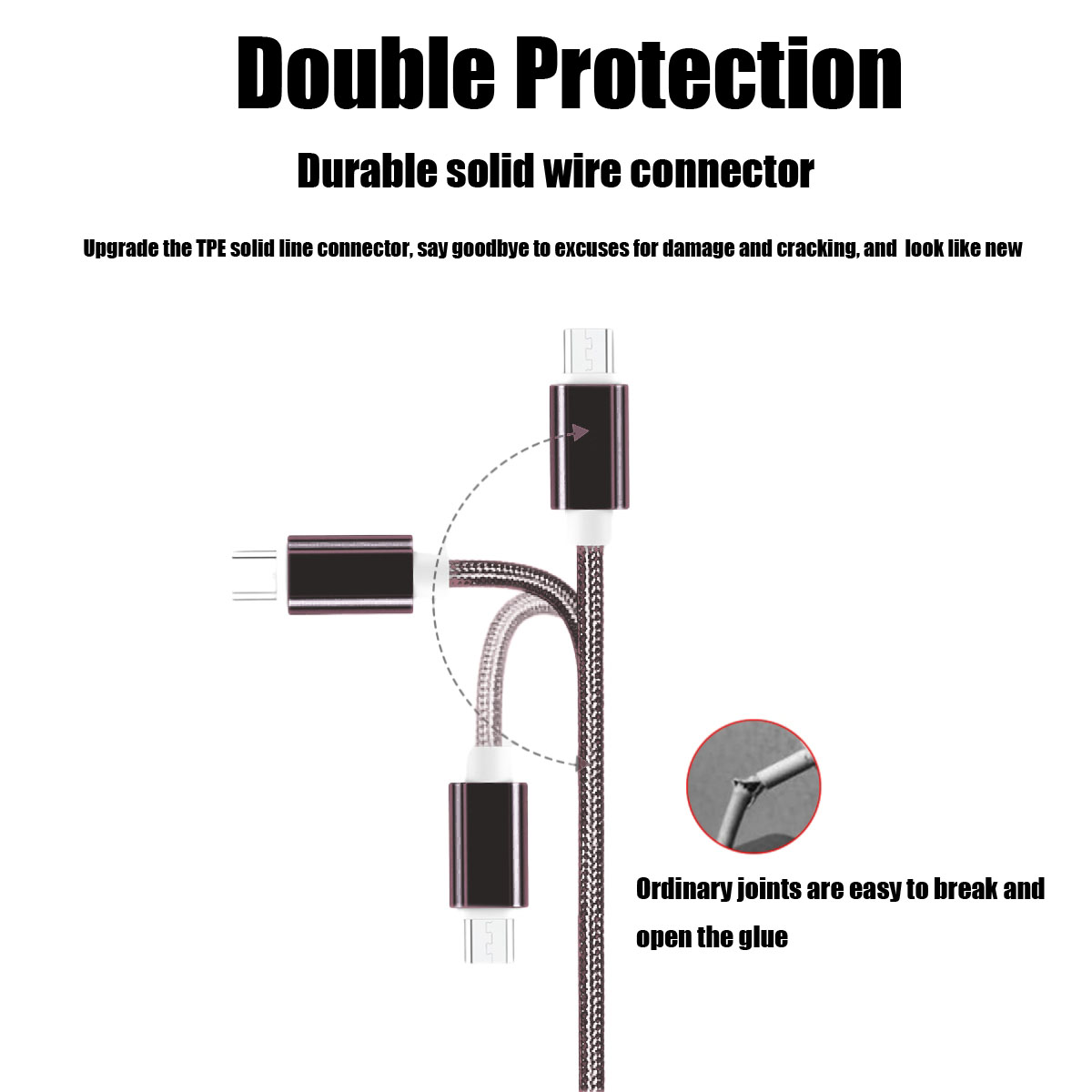 Micro Usb Cable 2m Fast Speed Charge Wire 1m Type C Data Transmission 4498