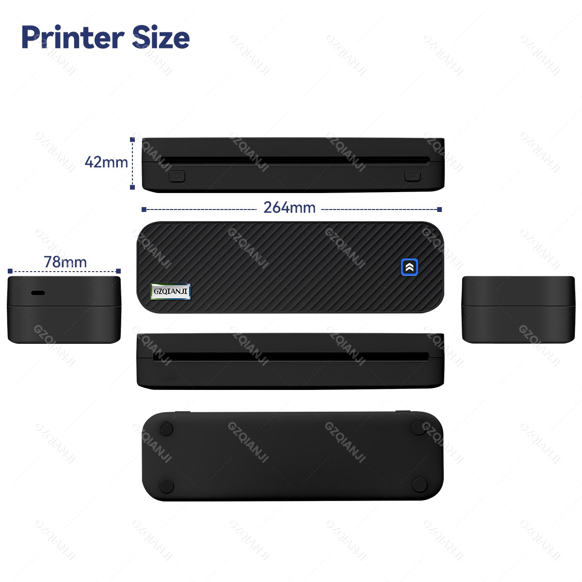 Portable Mini A4 Thermal Printer Bluetooth wireless Documents Files Web ...