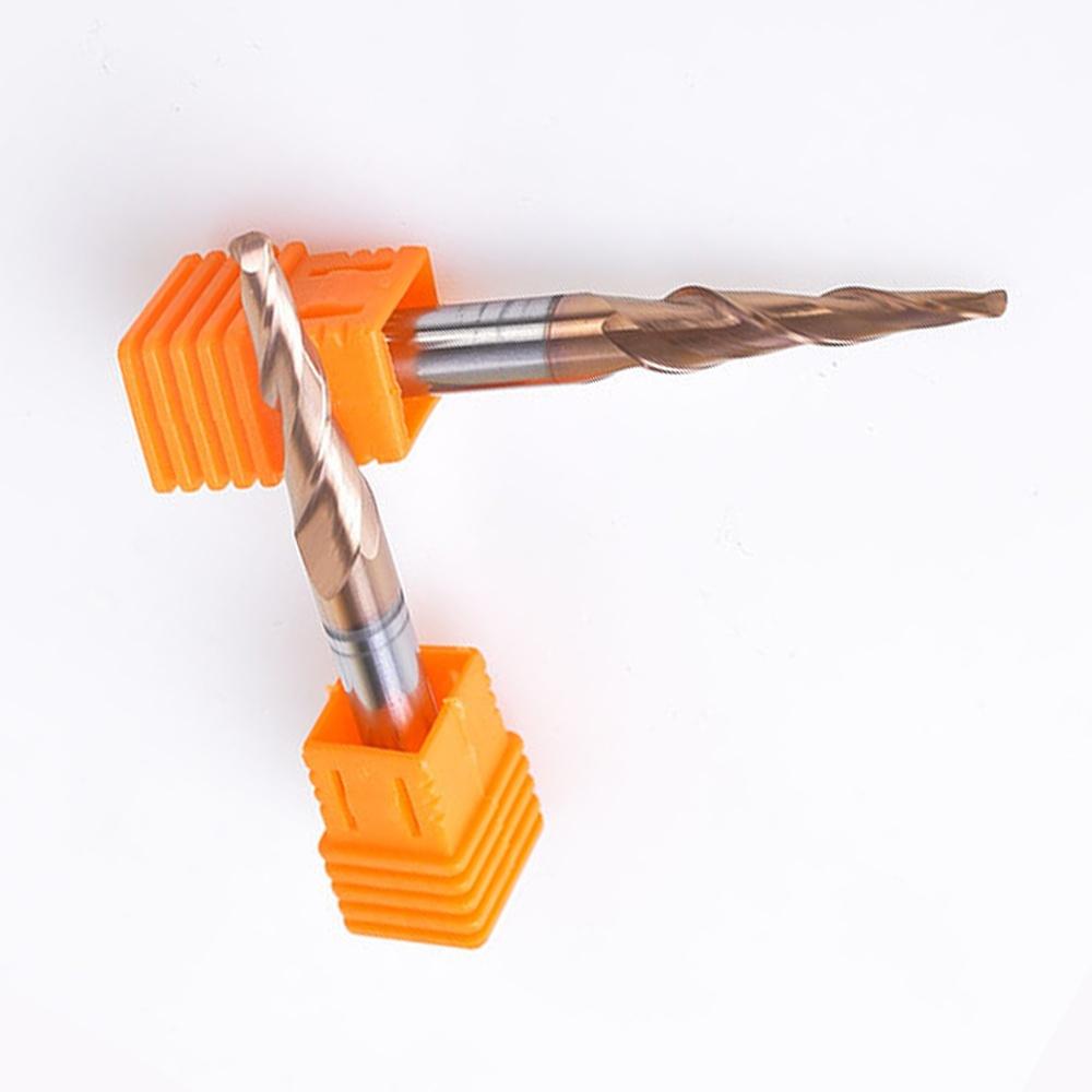 Carbide Spiral Tapered Ball Nose End Mill 6mm Shank 2 Flutes Router Bit ...