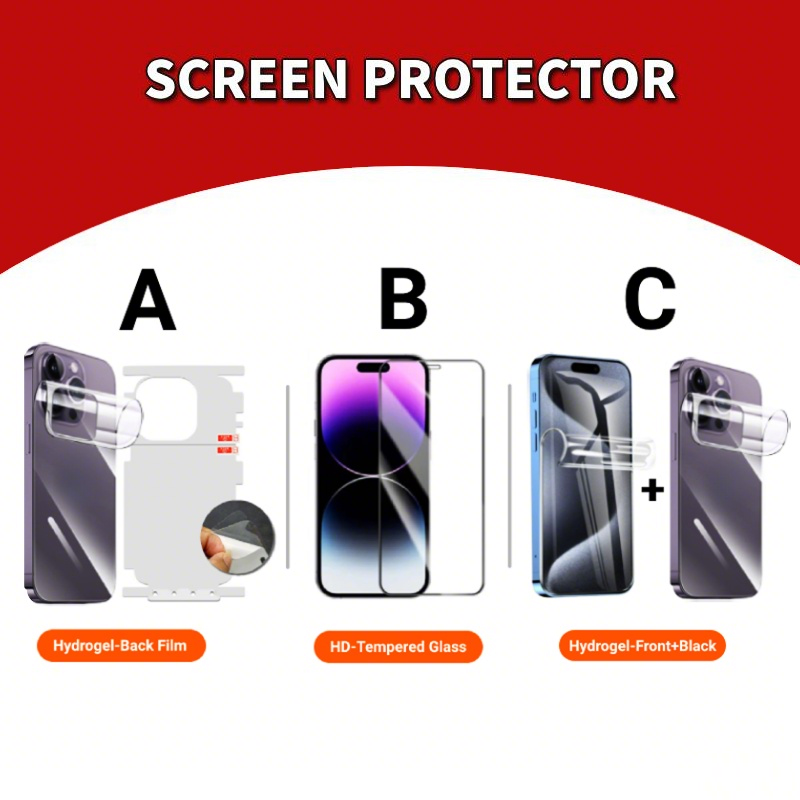Anti-Scratches Screen Protector Soft Back Hydrogel Film For iPhone 11 ...