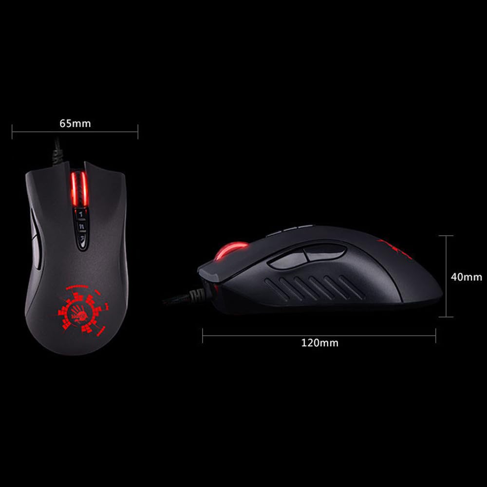 Bloody A91 USB Wired Gaming Mouse, Right-Handed, 4000 DPI, for Laptops ...