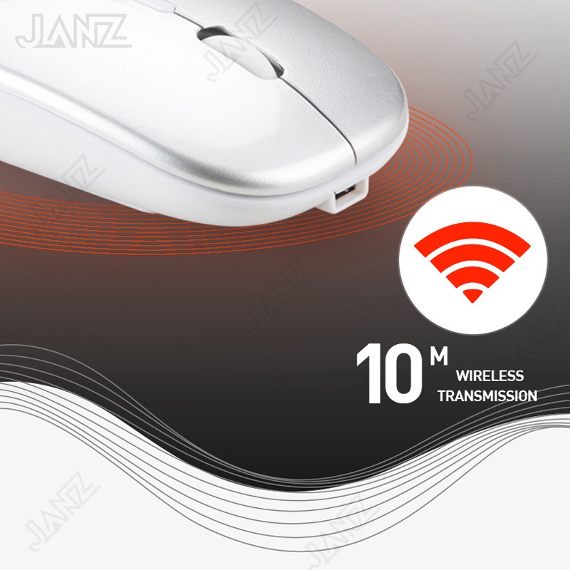 Wireless Mouse Bluetooth Mouse 2.4GHz Optical Rechargeable Ultra Thin ...