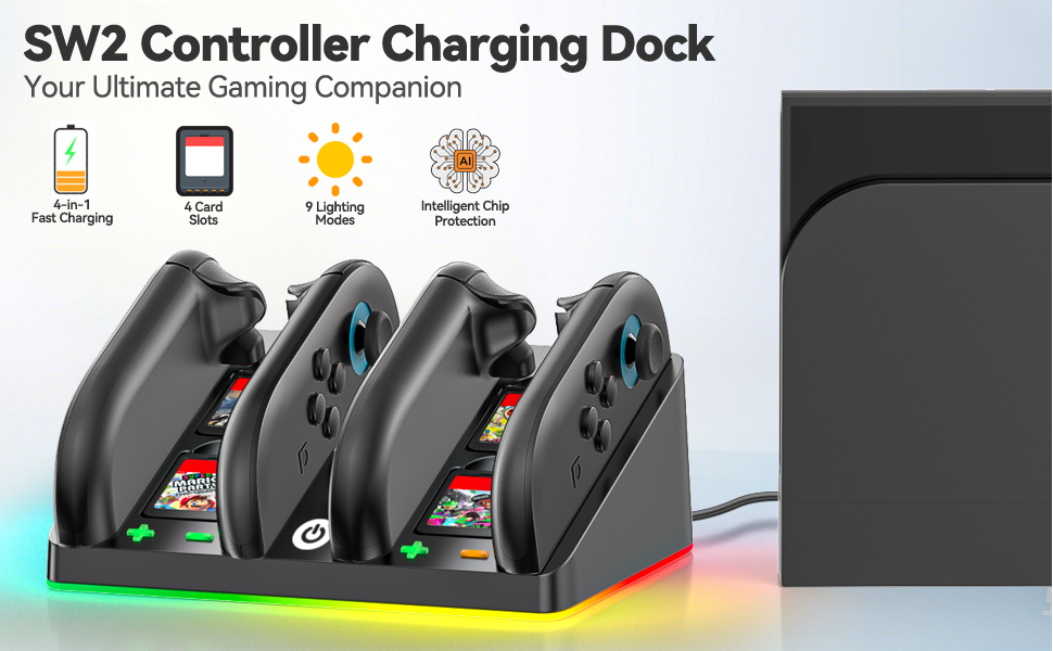 Switch 2 Controller Charger Docking Station for 2025 Nintendo Switch 2 ...