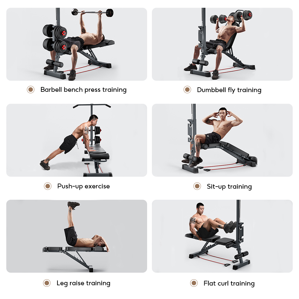 OneTwoFit high pull-down dumbbell bench sit-up bench multi-function ...