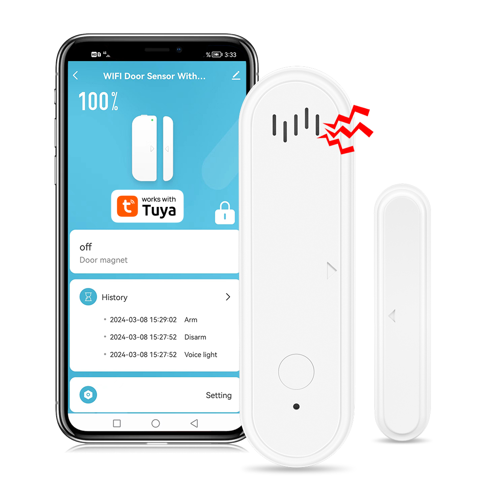 Tuya Smart Wifi Door and Window Sensor with 80db Sound, Smart Life App ...