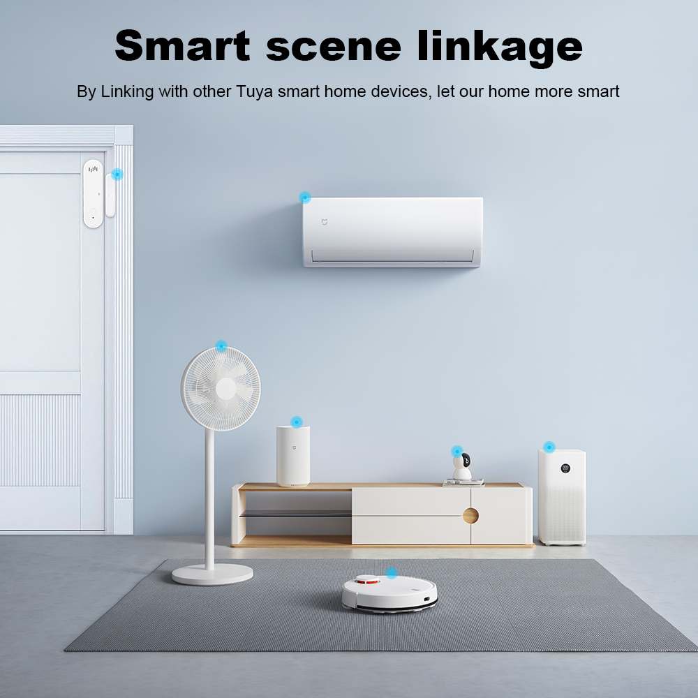 Tuya Smart Wifi Door and Window Sensor with 80db Sound, Smart Life App ...