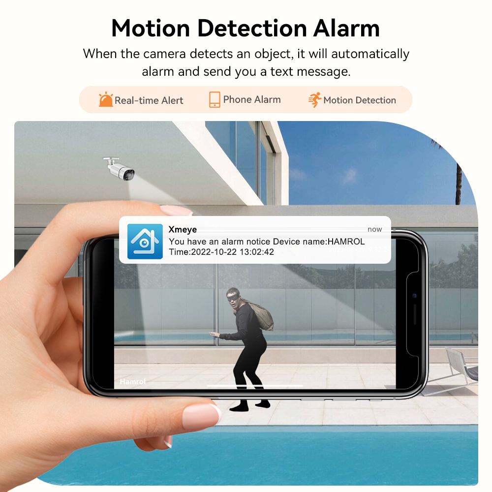 Hamrol 8MP 4K Color Night Vision POE IP Camera 5MP/4MP/2MP Outdoor ...