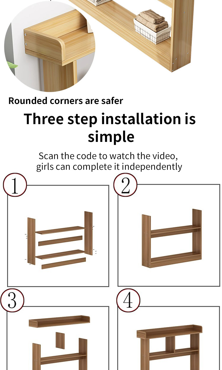 Narrow Table Bedside Table Side Cabinet Wood Shelf Slim Behind Sofa Thin Table Bedroom Storage ...