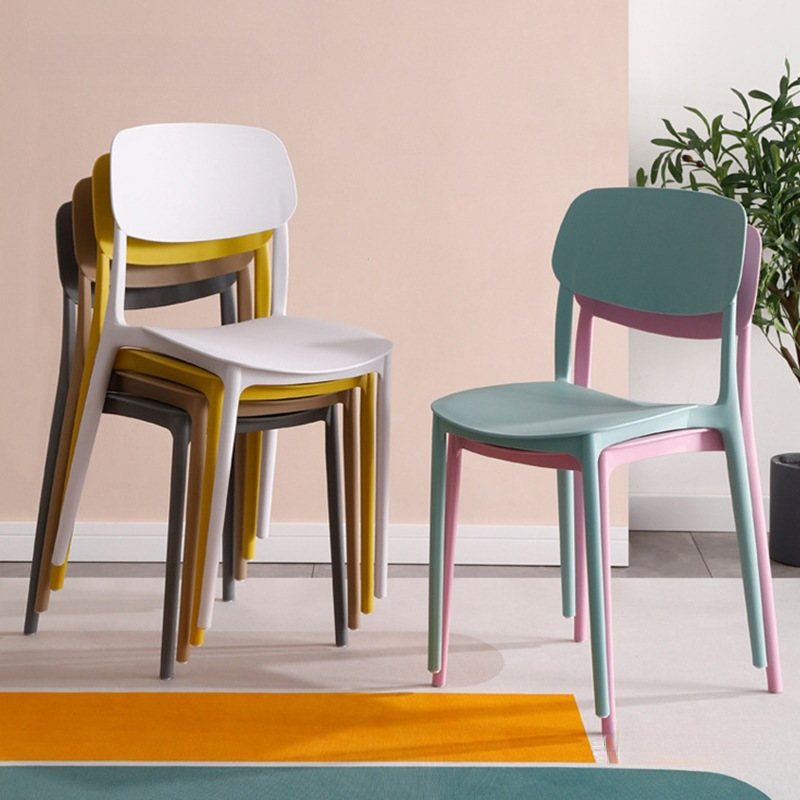 STARLIGHT Nordic Chair Plastic Chair Home Chair Multi-Color Candy Chair ...