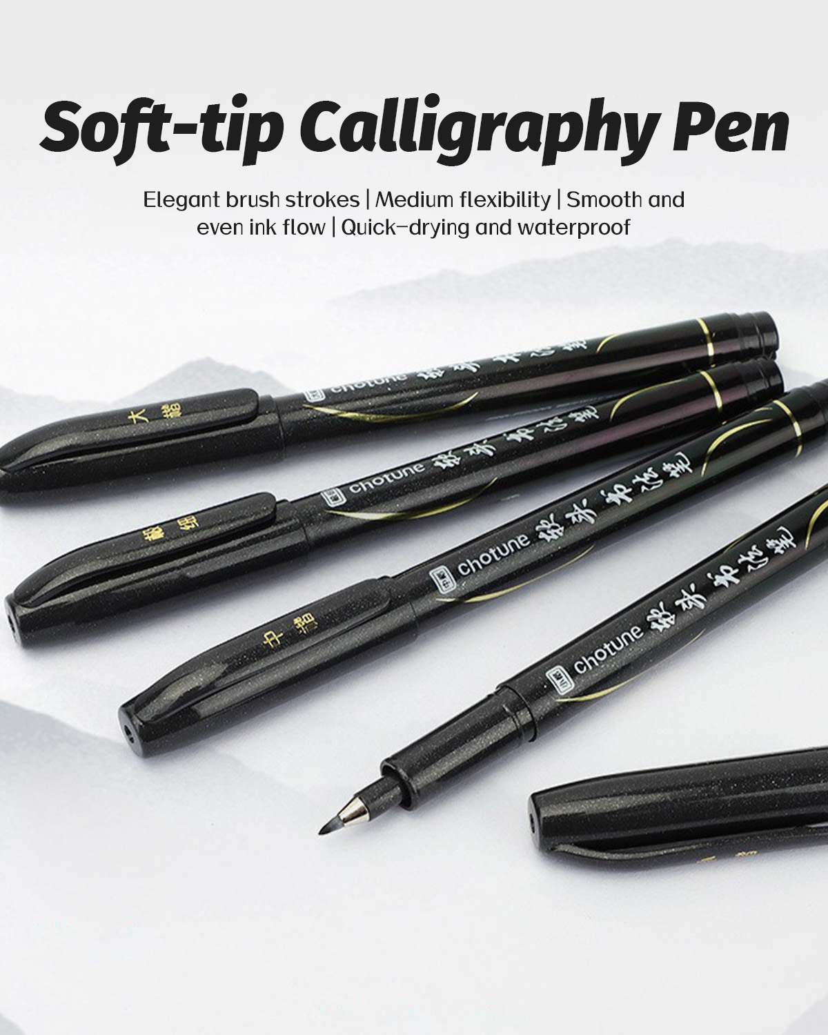 5 Pcs/Set Calligraphy Art Marker Pens Brush Pen Art Marker Craft ...