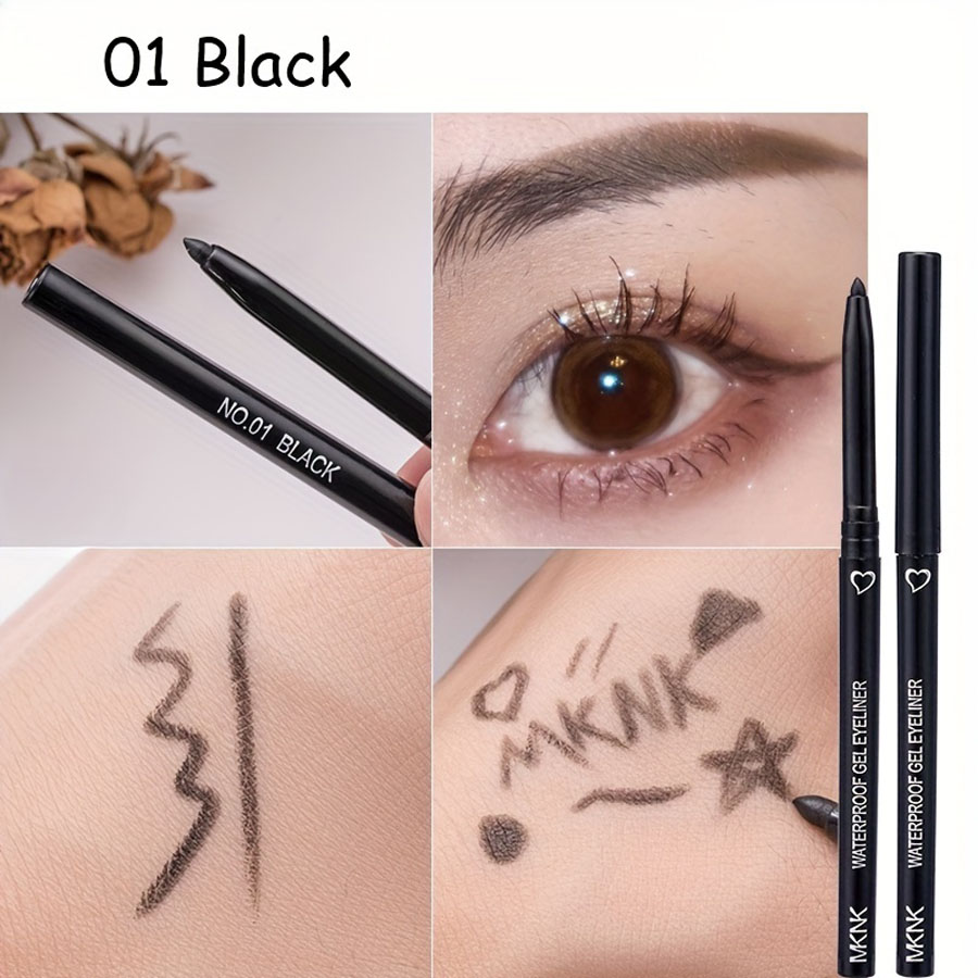 Smudge-Proof Gel Eyeliner Pencil - Intense Black, Creamy & Long-Lasting ...