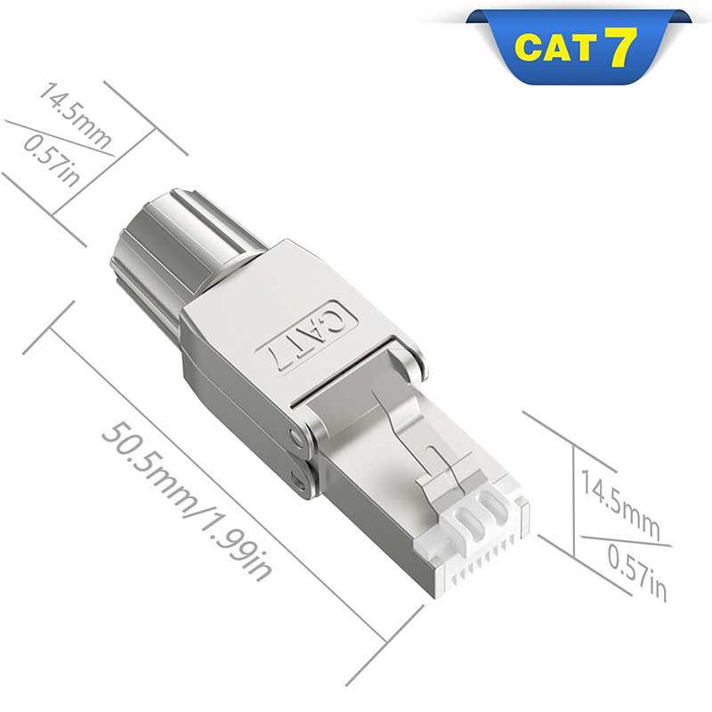 Hoolnx Tool Free Rj45 Connector Tool Free For Installation Cable Cat8 Cat7 Cat6a Network Plug