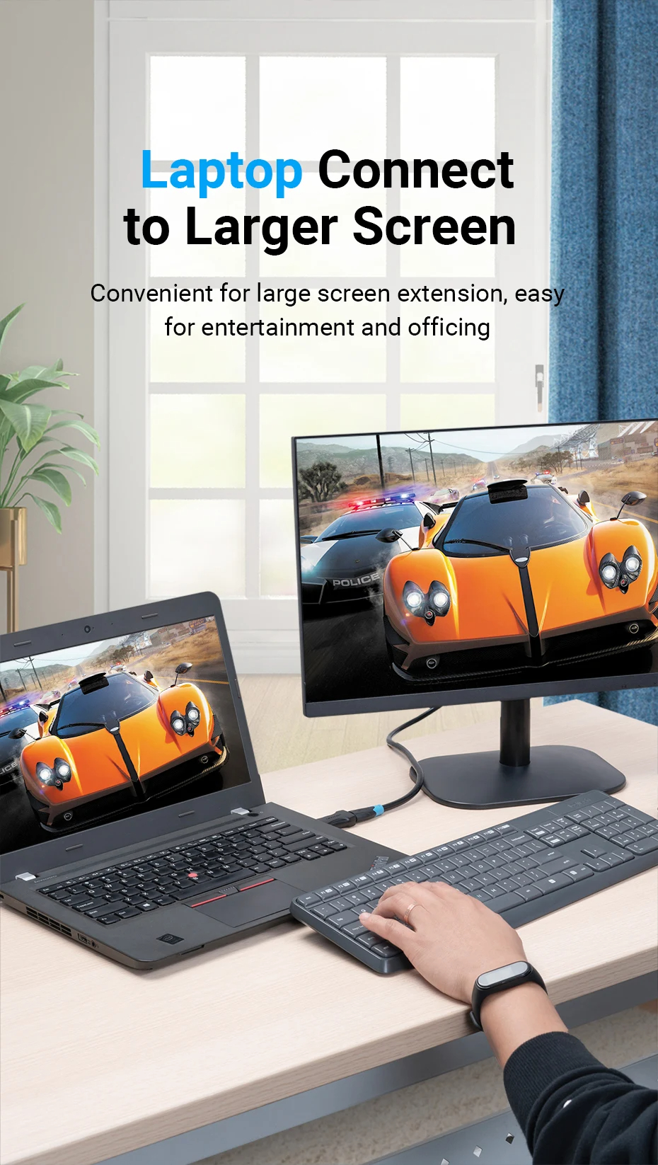 Vention 4K30Hz DisplayPort Male to HDMI Female Adapter for PC Laptop ...