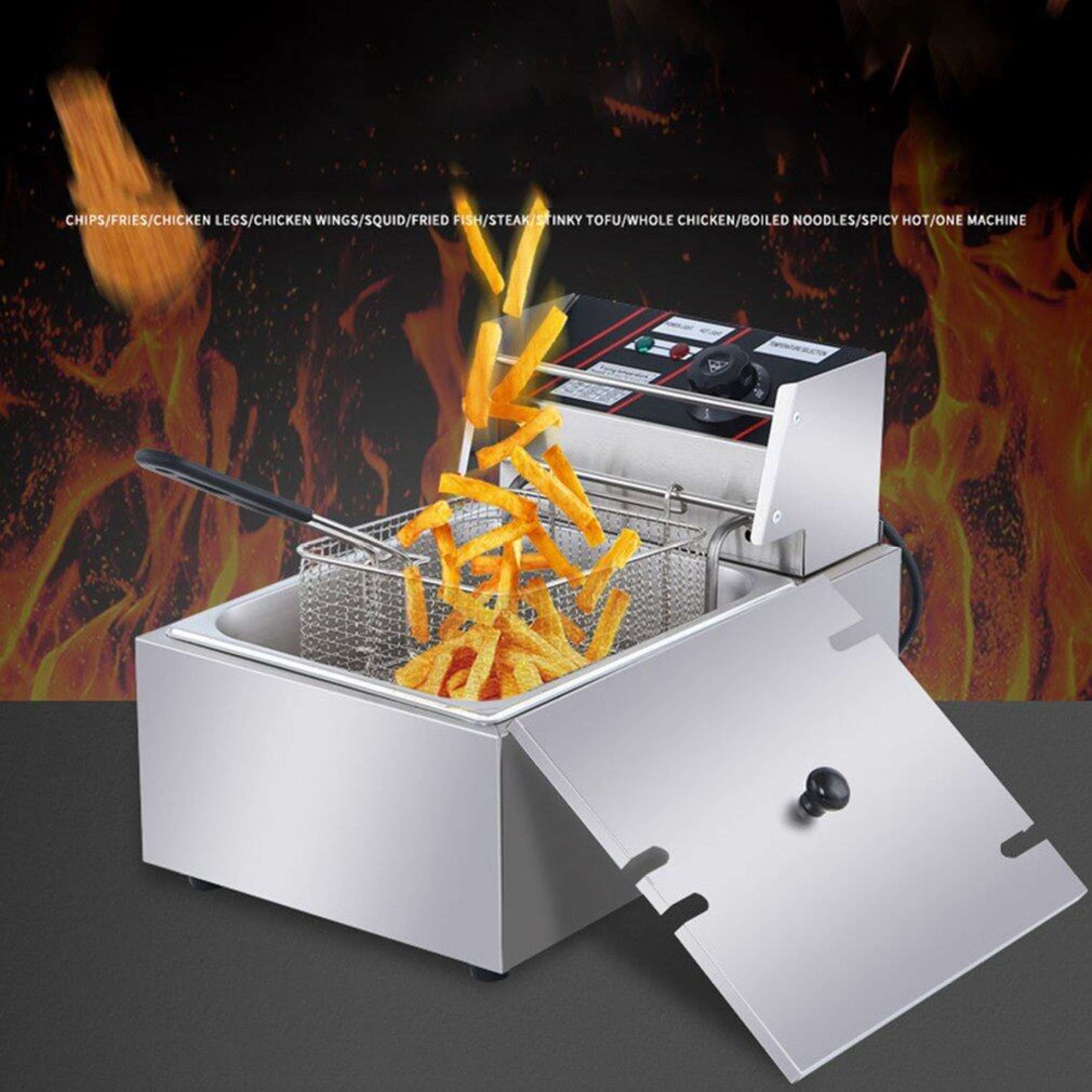 Geometric Home Double Deep Fryer Electric Stainless Steell Deep Oil ...
