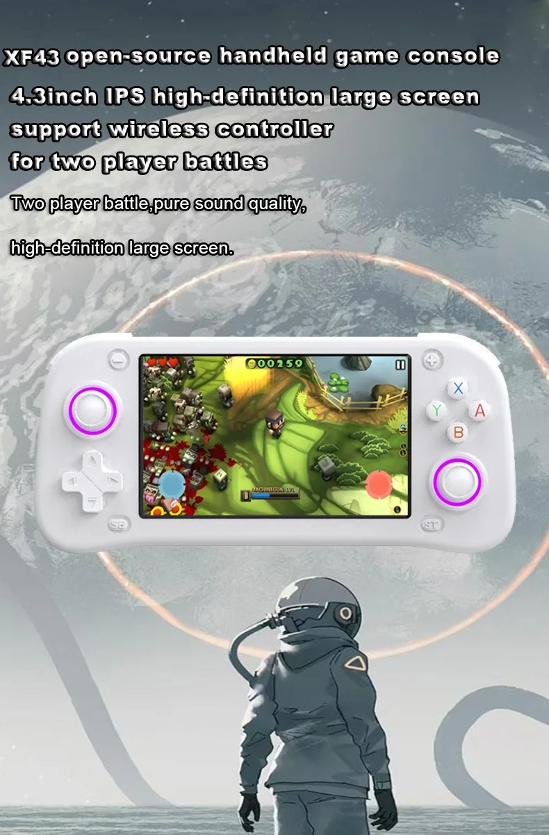 Retro Handheld Game Console XF43 4.3 inch Linux System Gaming Players ...