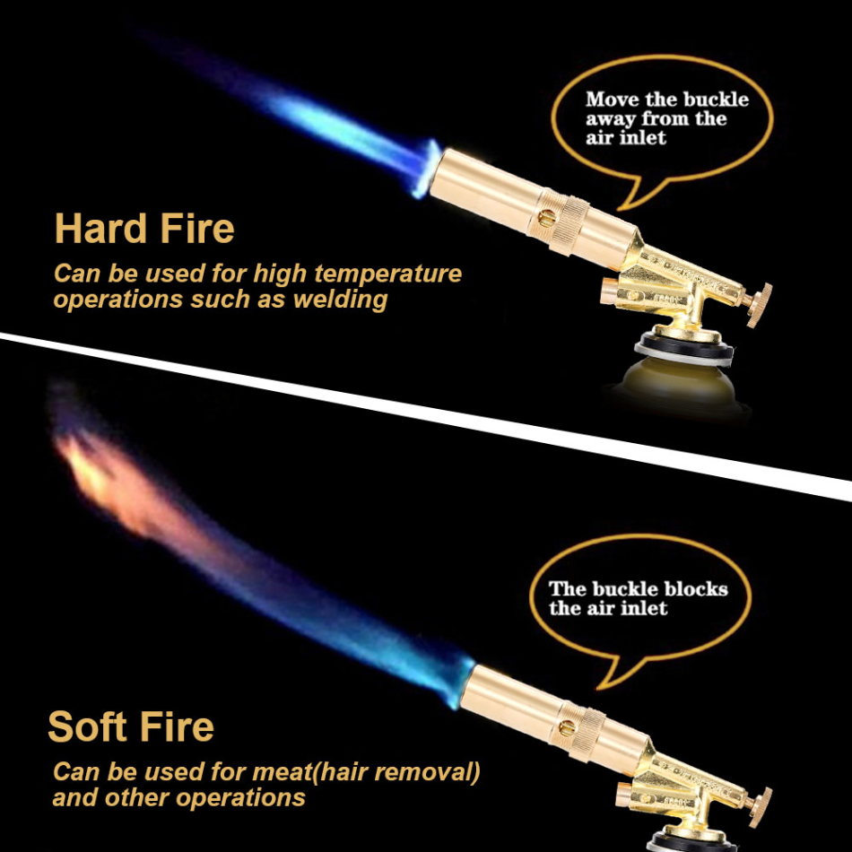 All Bronze Gas torch Welding Nozzle Heat Flame Gun Bronze Brazing Blow ...