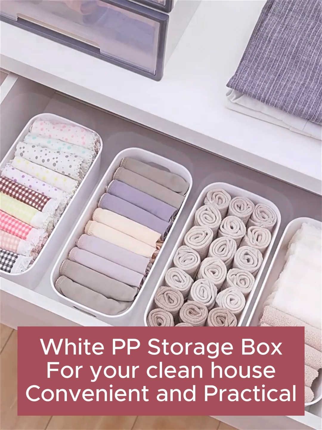 Japanese Style Simple Storage Box, Large Capacity Storage Bins with ...