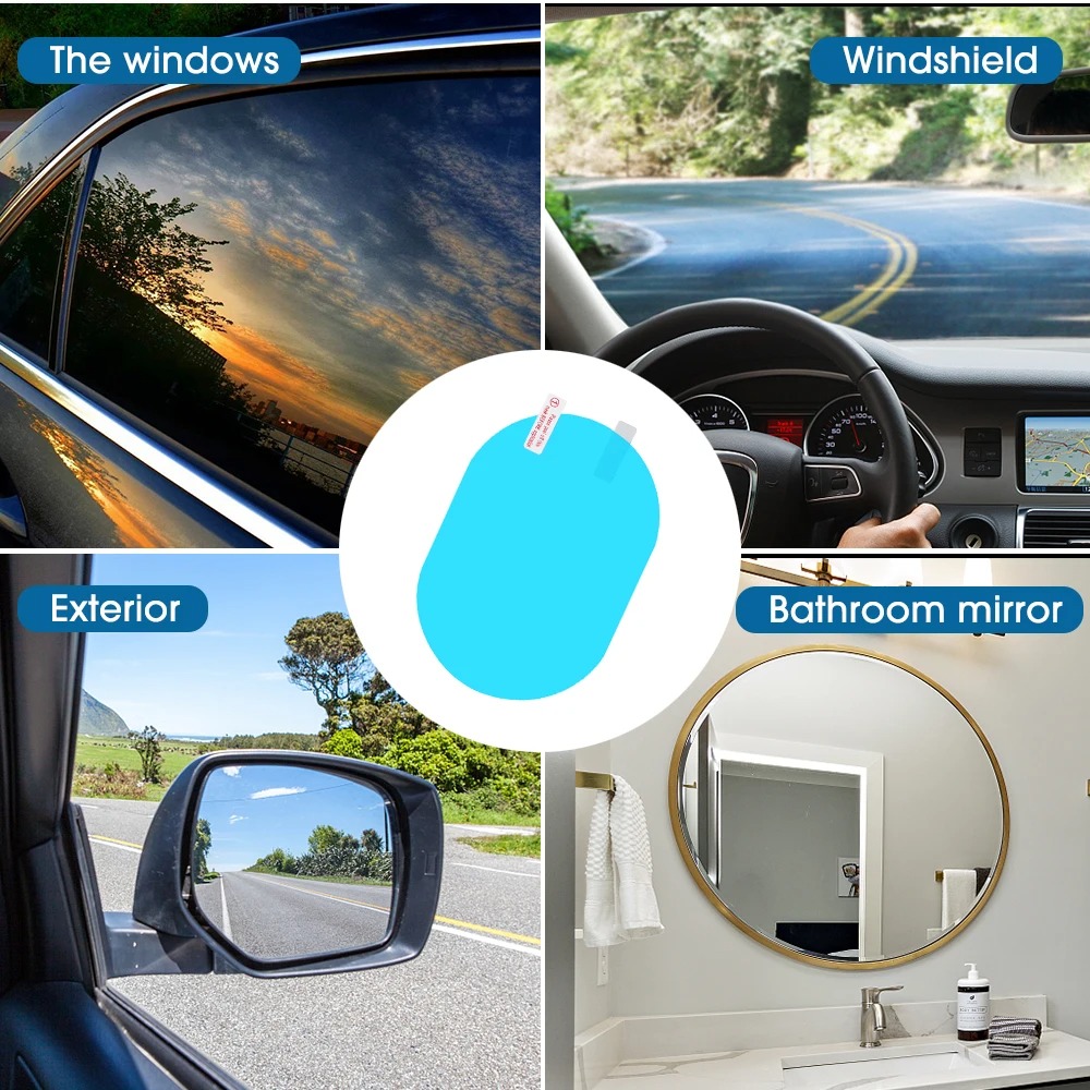 4PCS Car Rearview Mirror Anti-Fog Waterproof Film, Side Window Glass ...