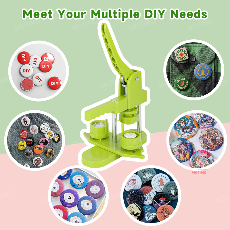 From PH Portable Button Maker Machine DIY Pin Badge Button Maker Press ...