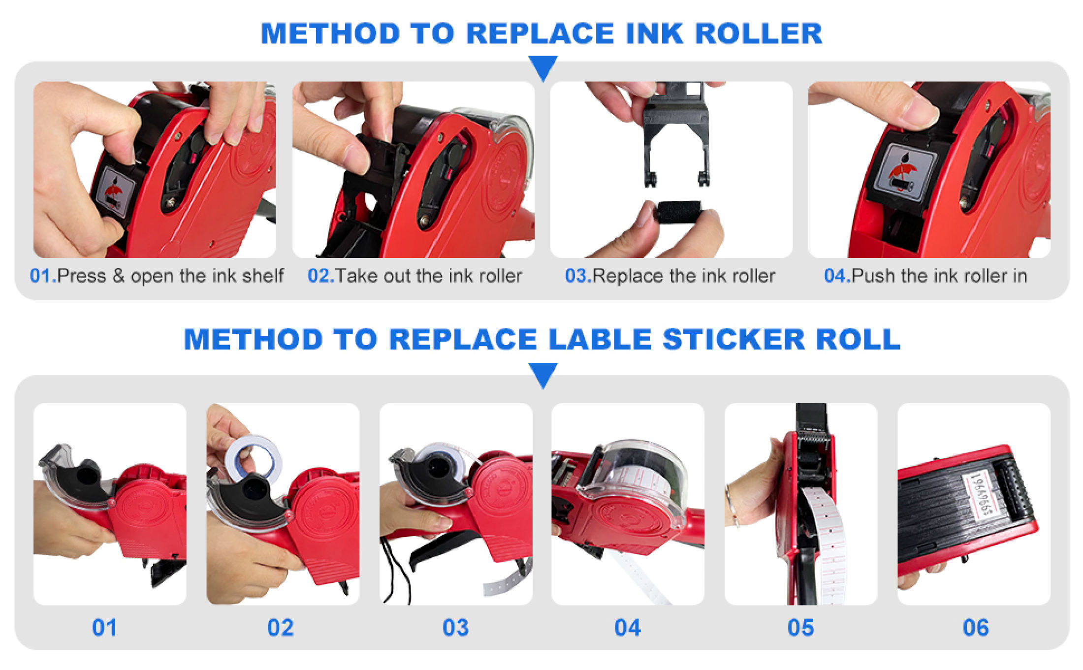 Tagging Gun Price Tagger MX-5500 8 Digits Price Portable Tag Gun ...