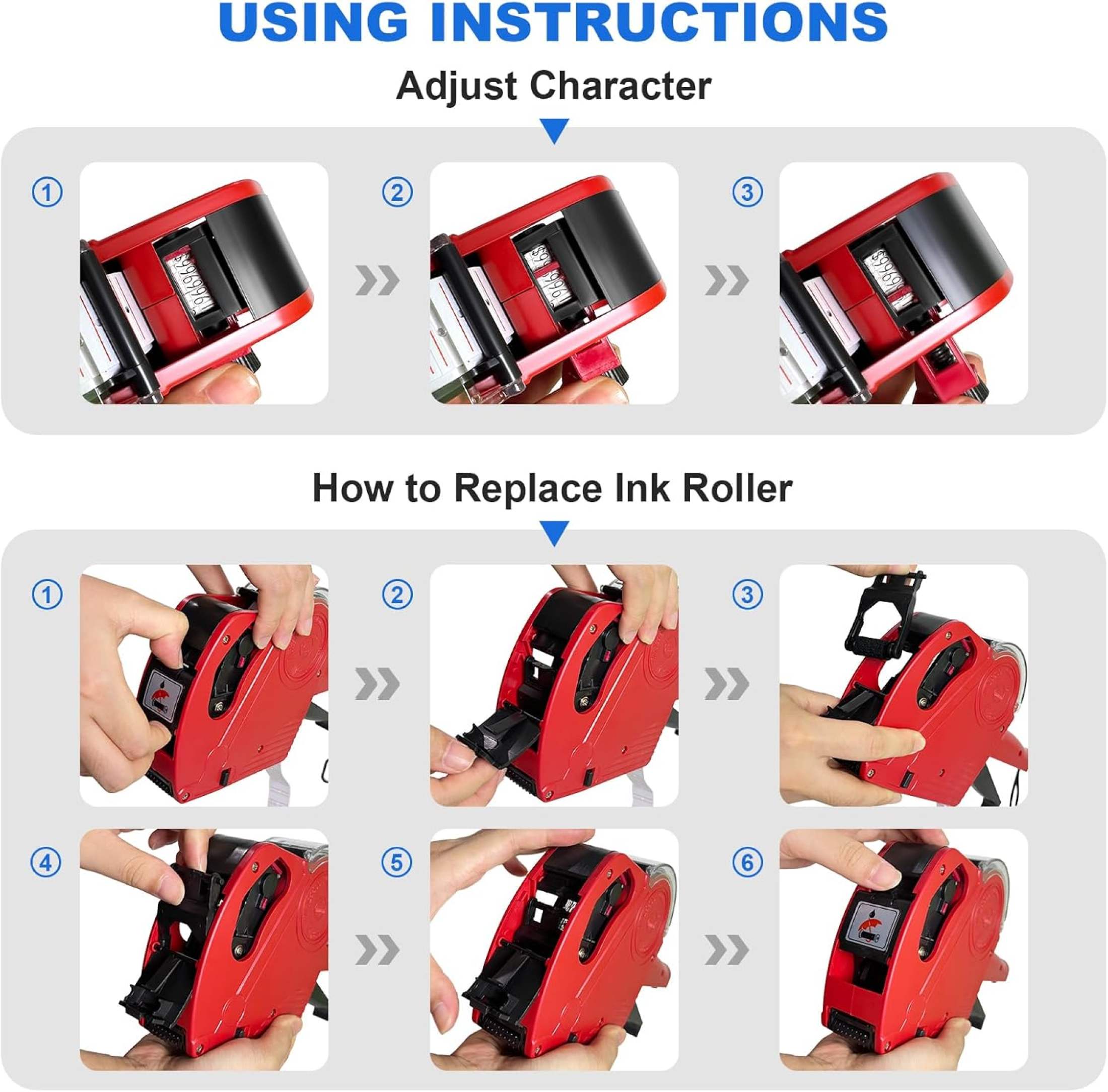 Tagging Gun Price Tagger MX-5500 8 Digits Price Portable Tag Gun ...