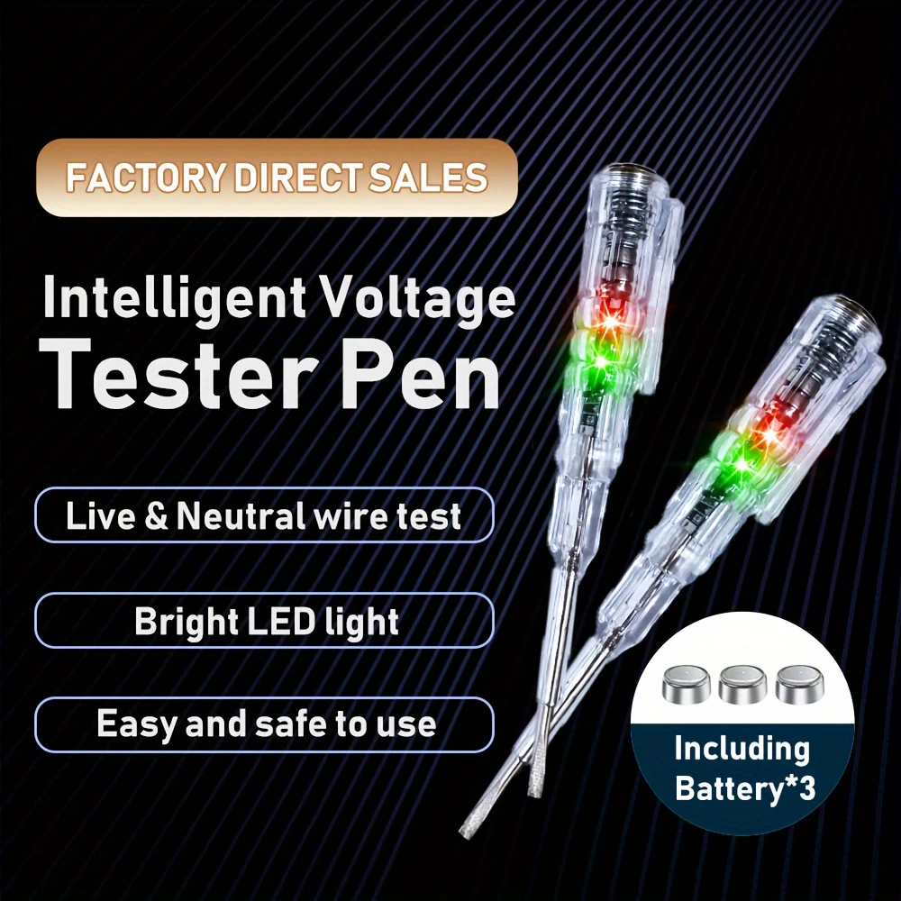 Electrical Circuit Tester Pen – Multi-Use Voltage Detector with LED ...