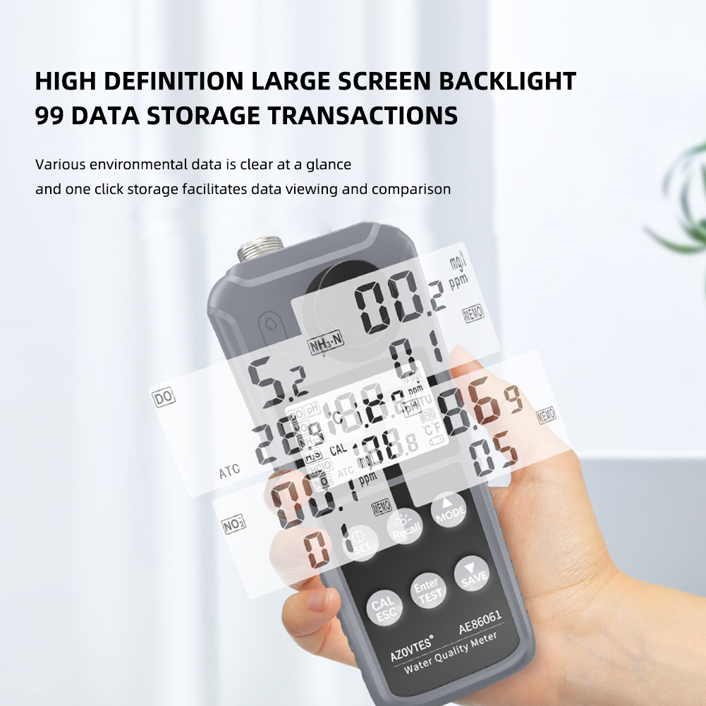 RCYAGO Water Quality Detector PH Meter Dissolved Oxygen Ammonia ...