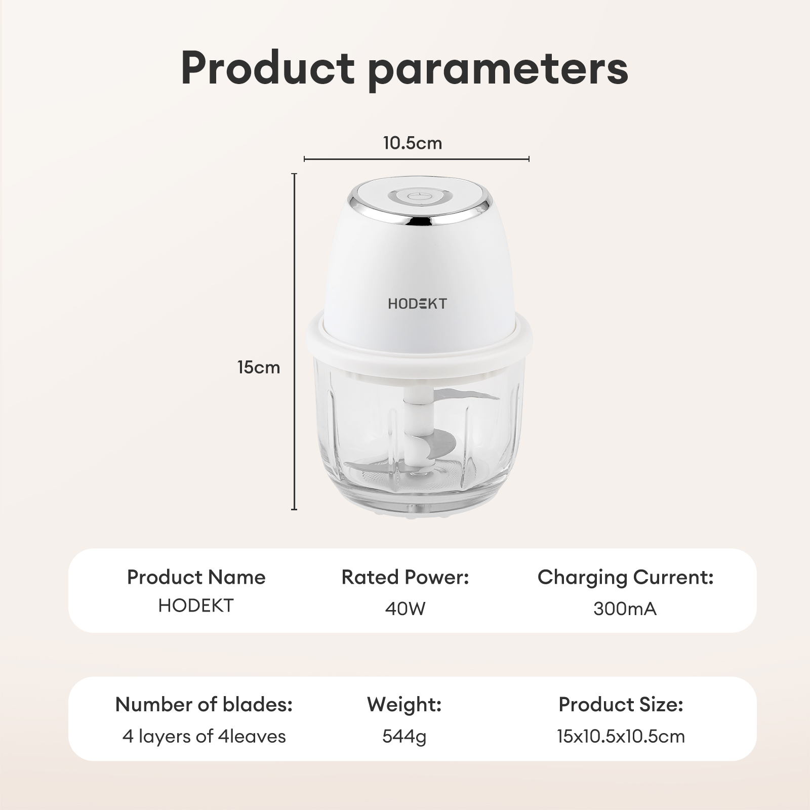 HODEKT Baby Food Blender Wireless and Portable Food Cook Mini Meat ...