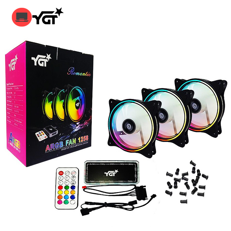 YGT ARGB FAN 3 In 1 KIT 120MM Computer Case Fan Cooling Fan With ...