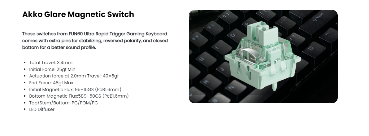 【MonsGeek FUN60 Ultra TMR 】 61-Key Magnetic Switch RGB Aluminum ...