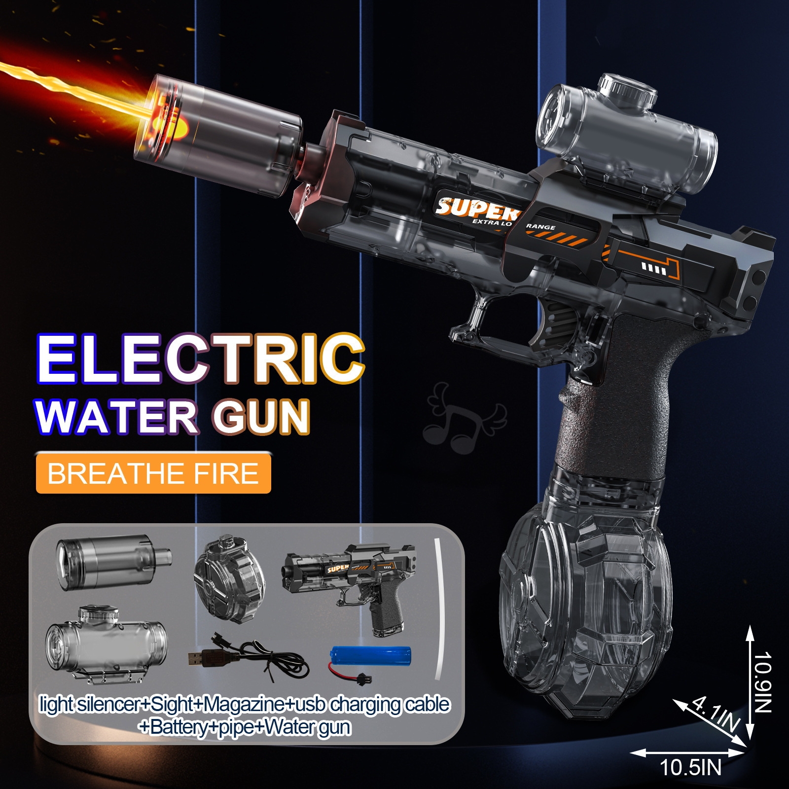 Battery-powered automatic toy water gun Ice Blaster Water Gun With cool ...