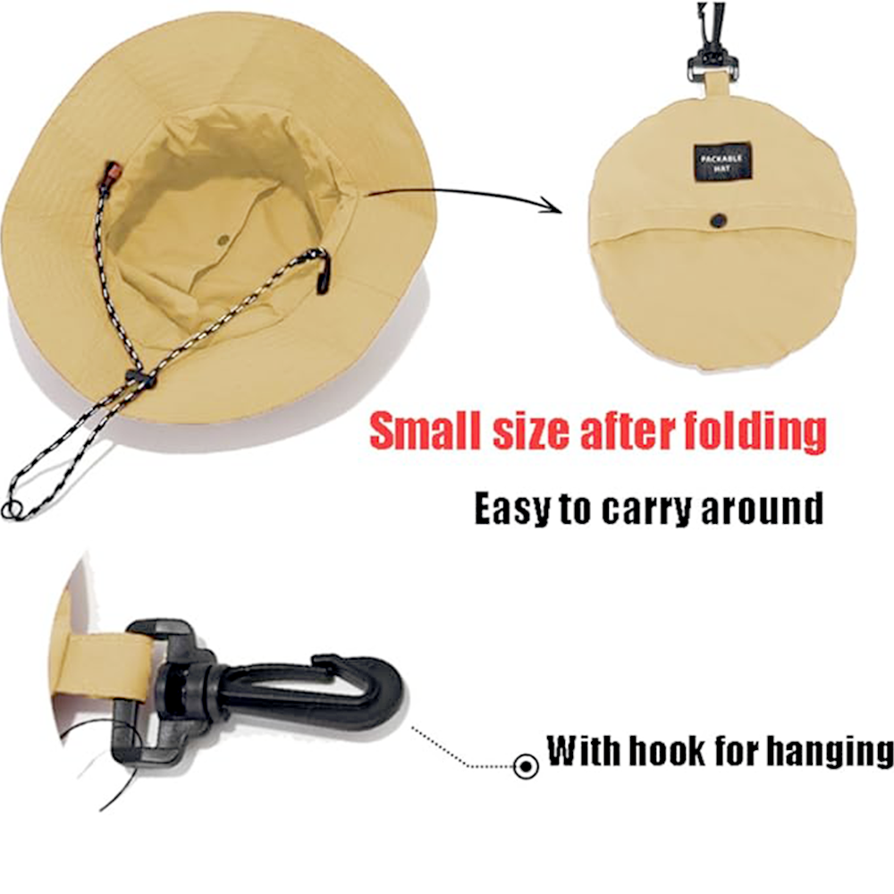 in stock】UPF 50+Double sided Folding fisherman hat, Folding bucket cap ...