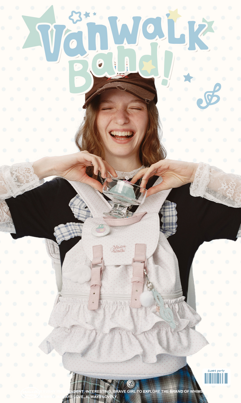 VANWALK Handheld Account Series V2904 New Skirt Edge Backpack for Girls ...