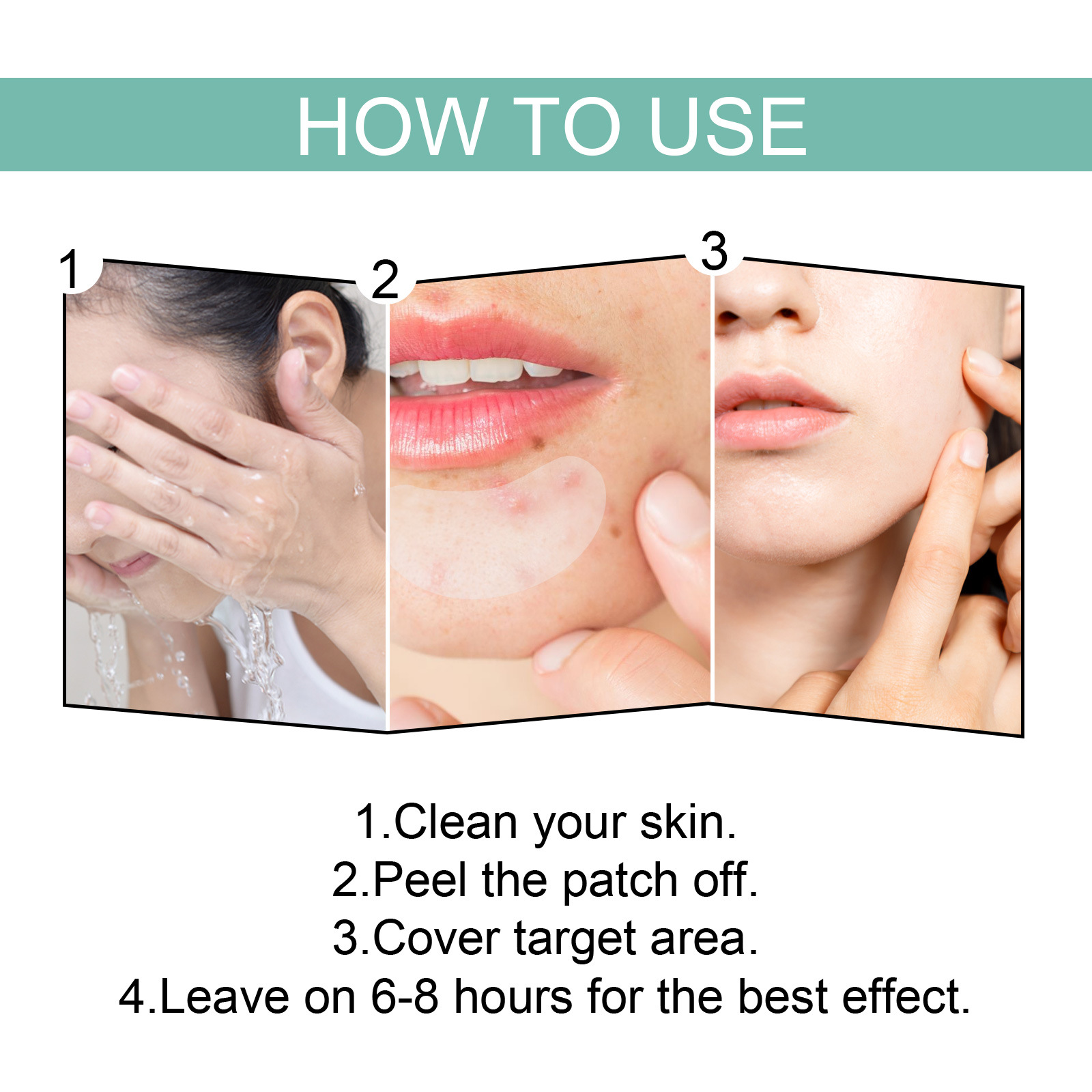 Face Pimple Patches, Hydrocolloid Acne Spot Covers for Nose, Cheek ...