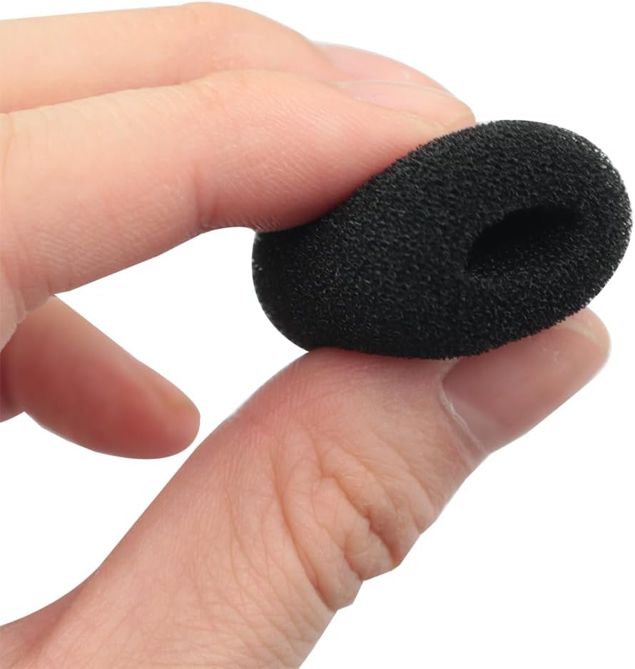 Set Of 10 Black Foam Pieces Covered with Wind-Resistant Microphone Head ...
