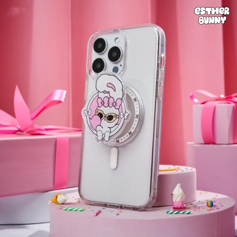 Korean Esther Bunny Cute Cartoon for Magsafe Popsocket Magnetic Phone ...
