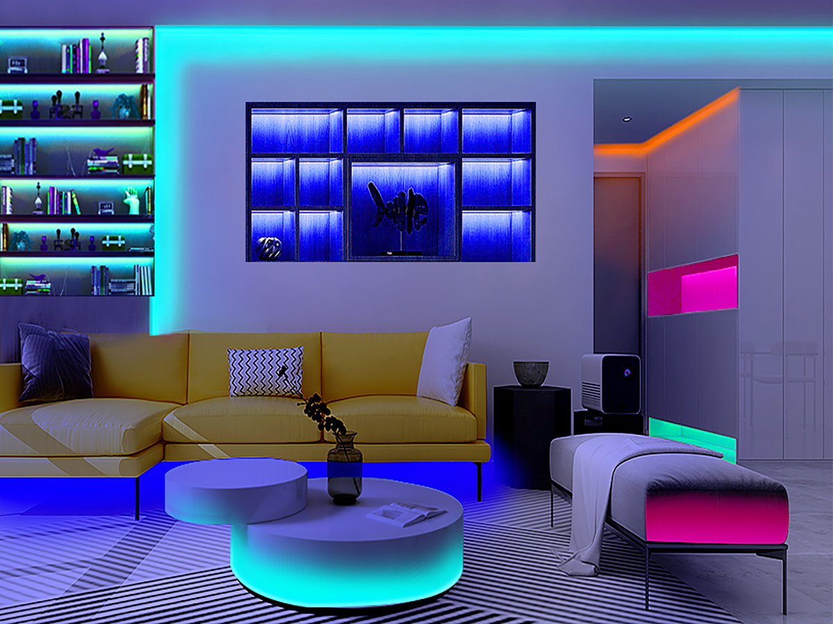 RGB 5050 LED Strip Lights DIY Mix Over 50 Colors, Sync Music in Real ...