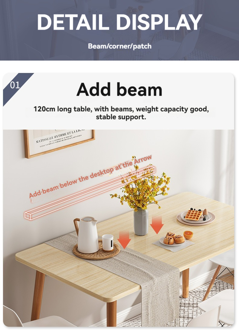 60/80/100/120cm Nordic Wood Table Square Dining Table Study Computer ...