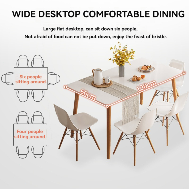 60/80/100/120cm Nordic Wood Table Square Dining Table Study Computer ...