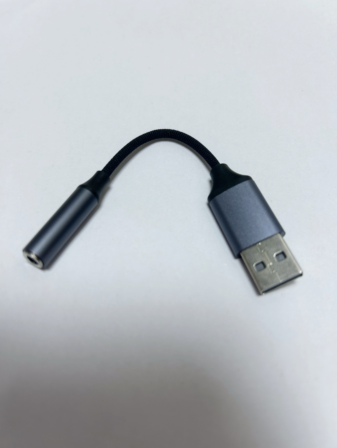 USB 3.5mm TRRS Aux Braided Cable Audio Adapter External Stereo Sound ...