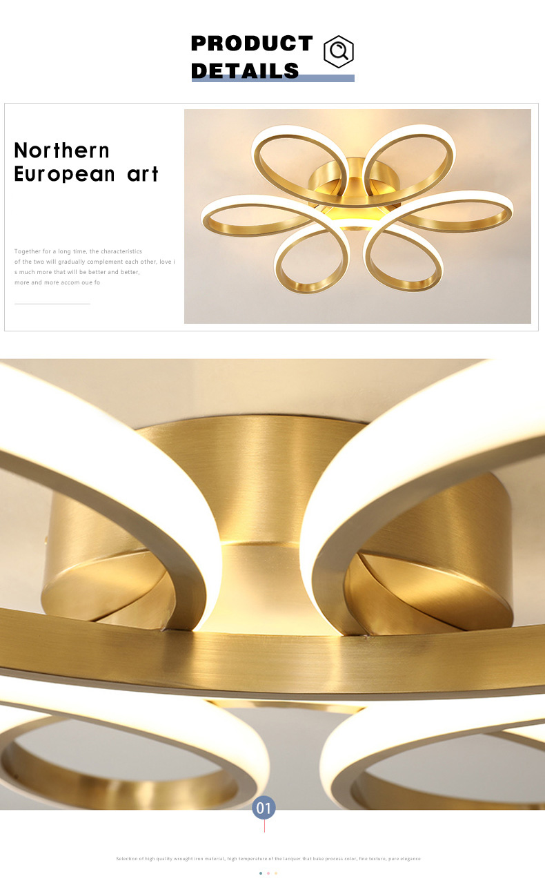 Tri Color Nordic Light for Living Room Chandelier Ceiling Lights for ...
